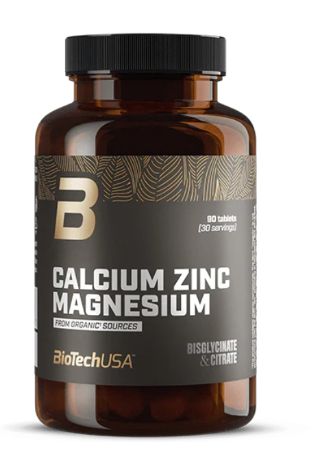 Кальций & магний BioTechUSA Calcium Zinc Magnesium from organic sources 90 таблеток