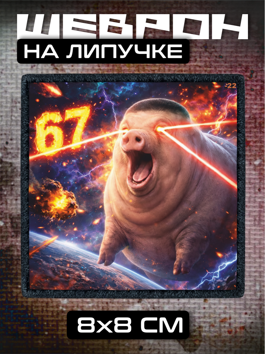 Шеврон на липучке six seven 67