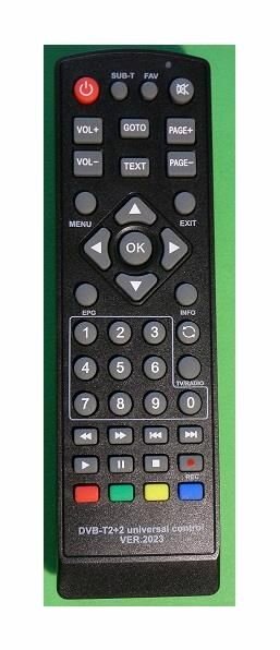 Пульт Dvb-t2+2 Ver2023 (эфирного цифр. TV + IP TV) универсальный