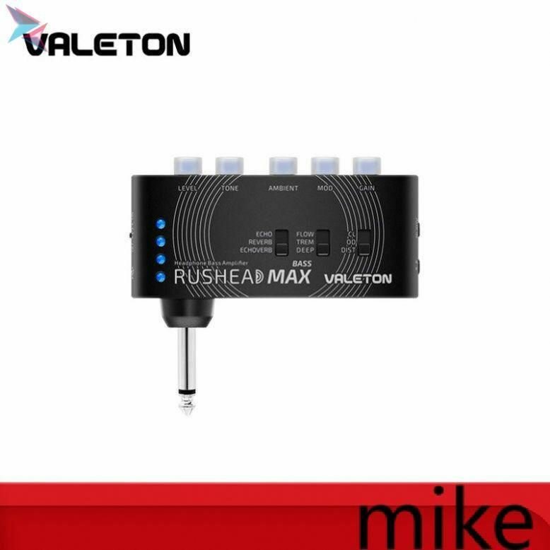 Valeton Rushead Max Bass Портативный басовый усилитель для наушников с зарядкой через USB, подключаемый модуль с мультиэ