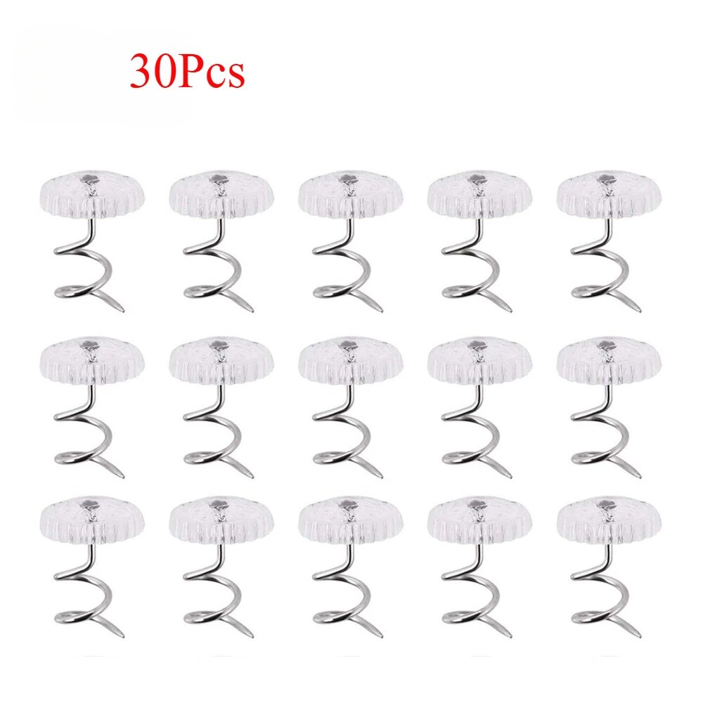 Прозрачные спиральные гвозди для обивки диванов 30pcs