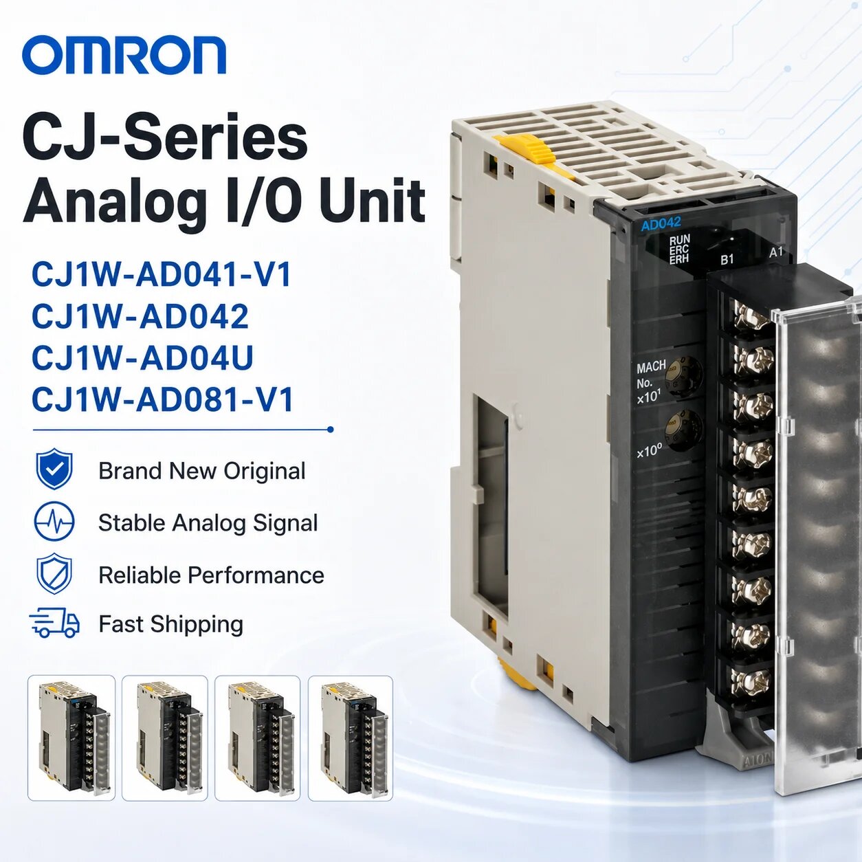 Блок ввода-вывода Omron CJ1W-AD041-V1