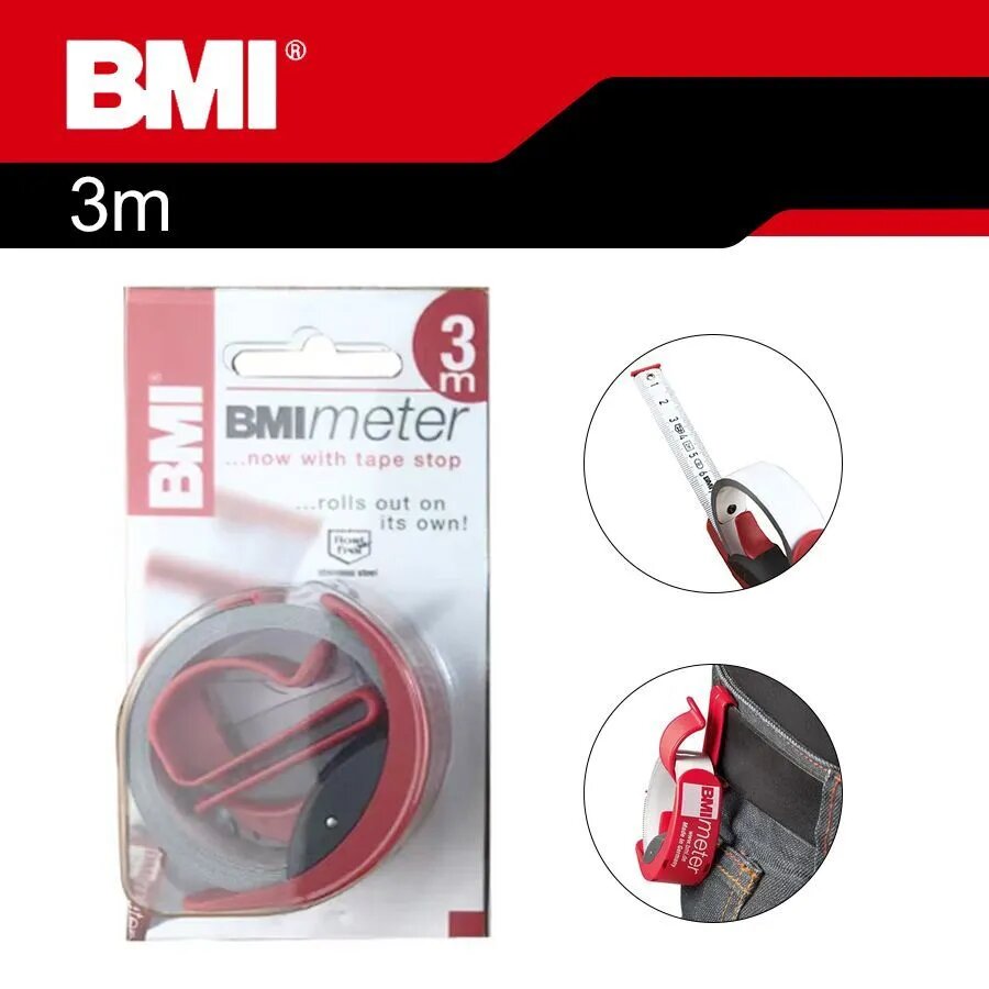 BMI Измерительная лента Бытовая 3м x 16мм