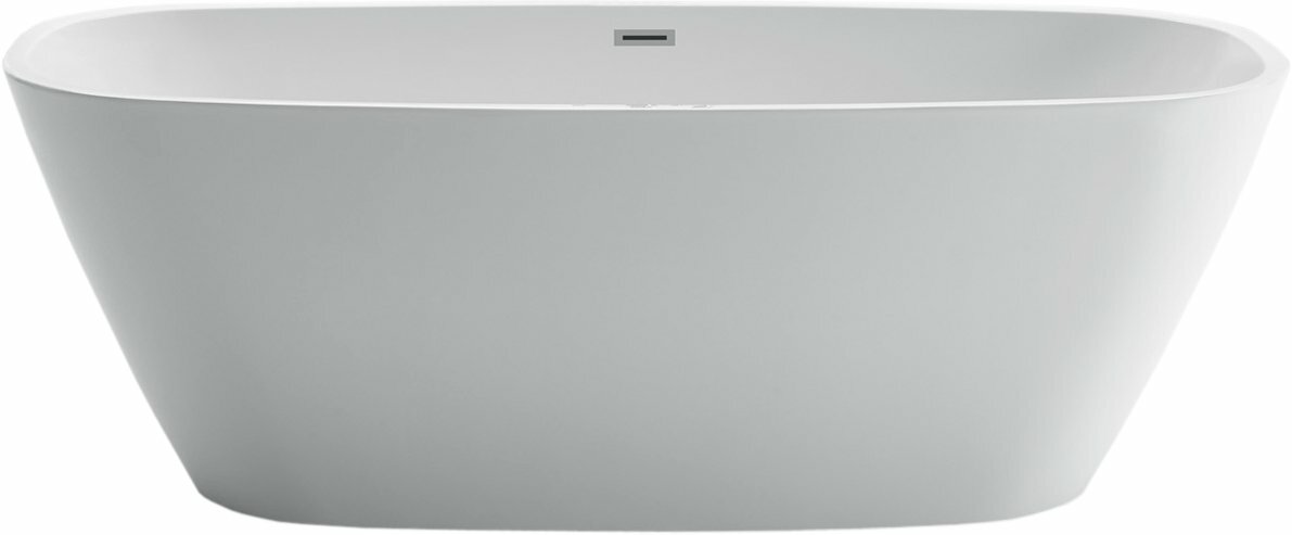 Акриловая ванна BelBagno BB72-1500 150x75 см, отдельностоящая, белая, овальная, с каркасом, со сливом-переливом