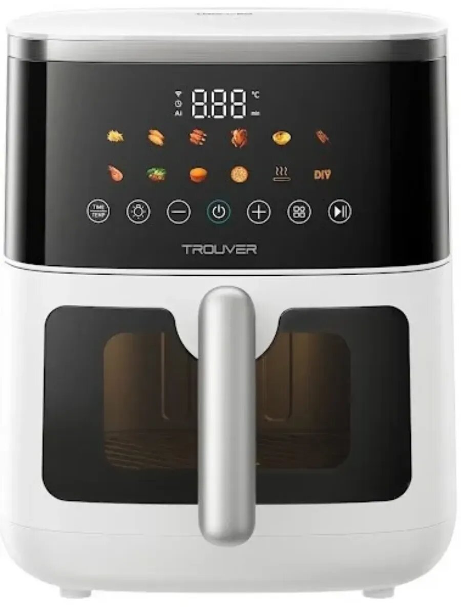 Аэрогриль Trouver FD10 Pro Max, белый, электронное управление, 2000 Вт, таймер, сенсорное управление