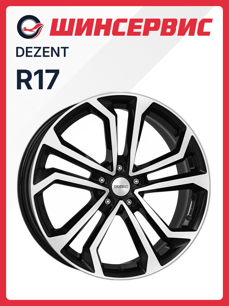 Литой колесный диск Dezent TA dark R17x7J 5x114.3 ET35 ЦО65.1 для автомобиля