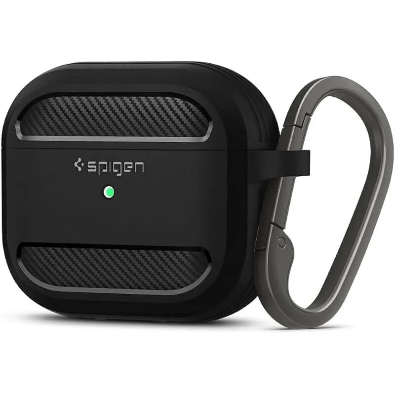 Защитный чехол Spigen AirPods 3 прочный бронированный чехол с брелком для ключей