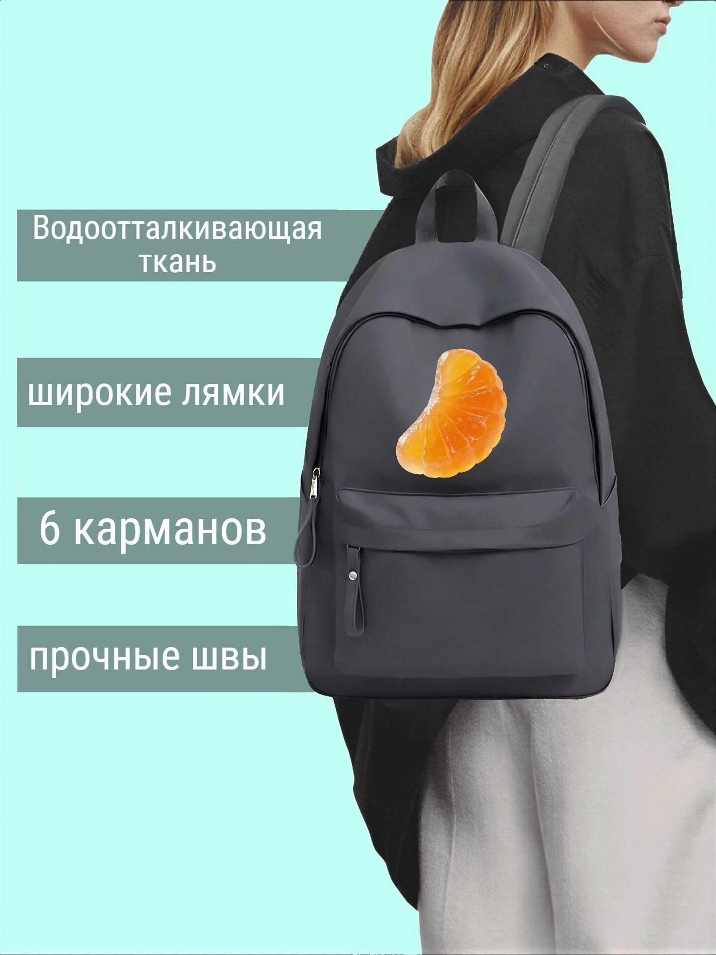 Рюкзак с принтом — фото 1