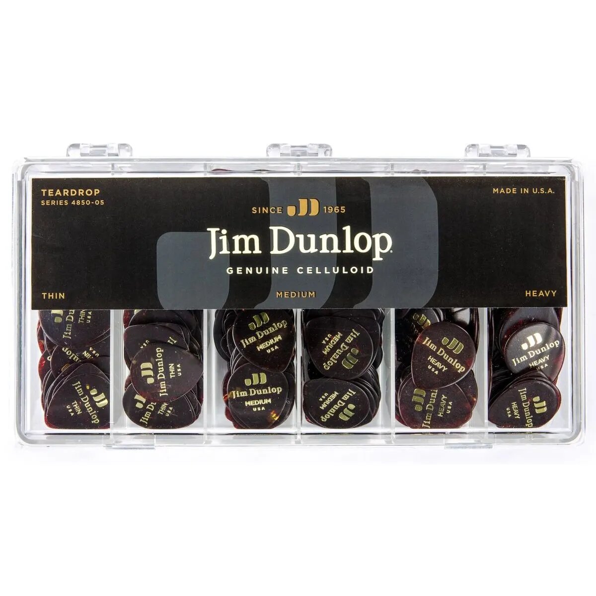 Медиаторы Dunlop 485005 Celluloid Shell Teardrop Display (432 шт)