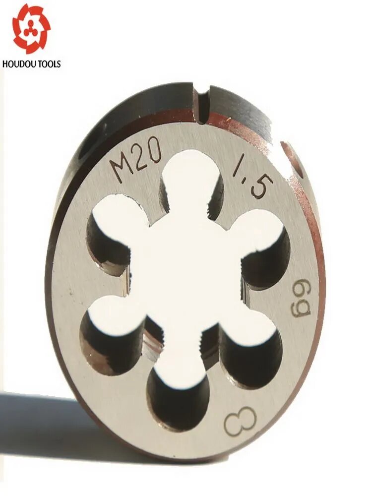 Плашка ручная, правая, М20х1,5, Сталь инструментальная 9XC, 1 штука