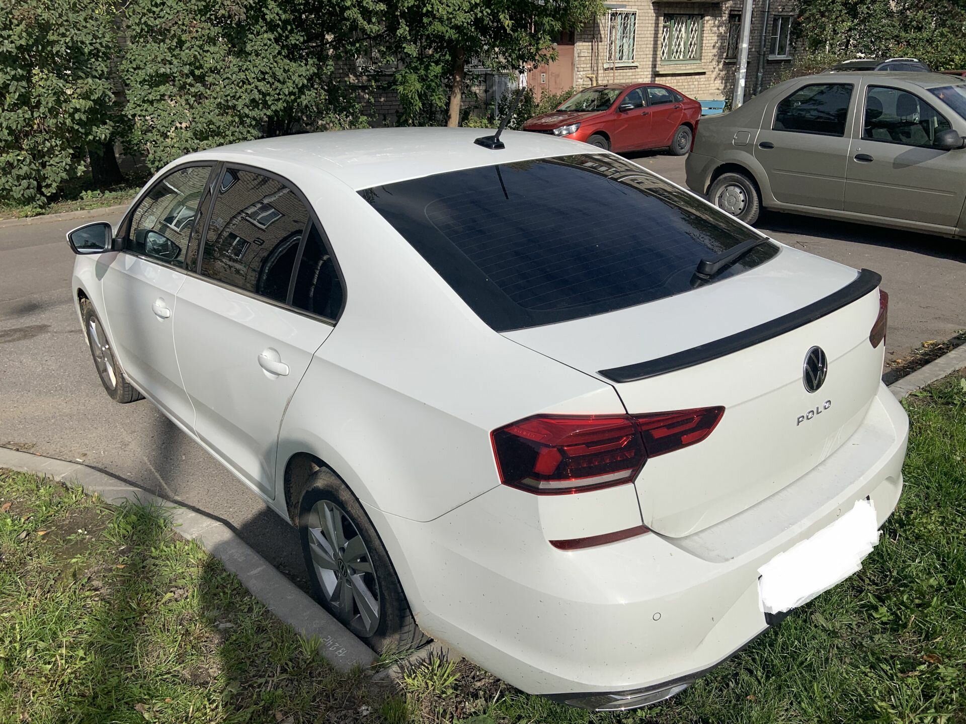 Лип спойлер Volkswagen Polo с 2020 г. в. (под покраску)