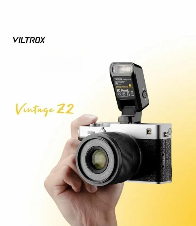 Накамерная фотовспышка Viltrox Vintage Z2 Mini, ретро-дизайн, TTL, Type-C, для Canon
