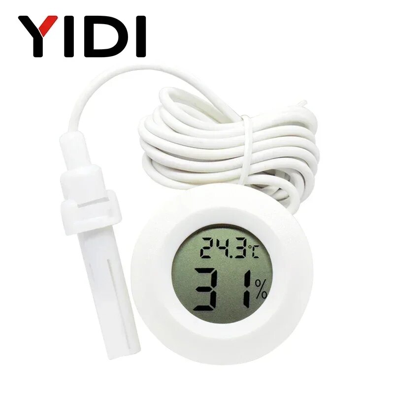 Термогигрометр YIDI Белый Round White