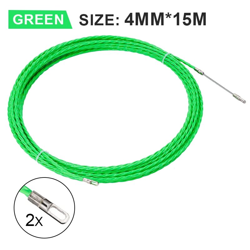 Фиberglass Cable Push Puller 4mm 5-50M Fish Tape 15M