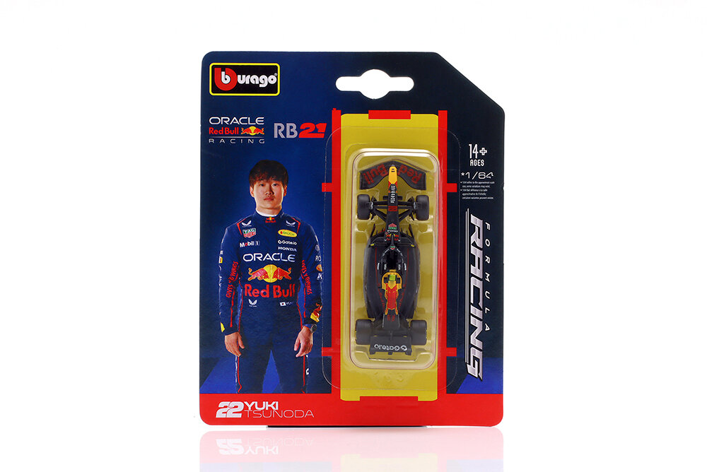 Модель коллекционная BBURAGO Red bull RB21 #22 formula 1 2025 1:64 yuki tsunoda / ред булл RB21 ФОРМУЛА-1 64 юки цунода