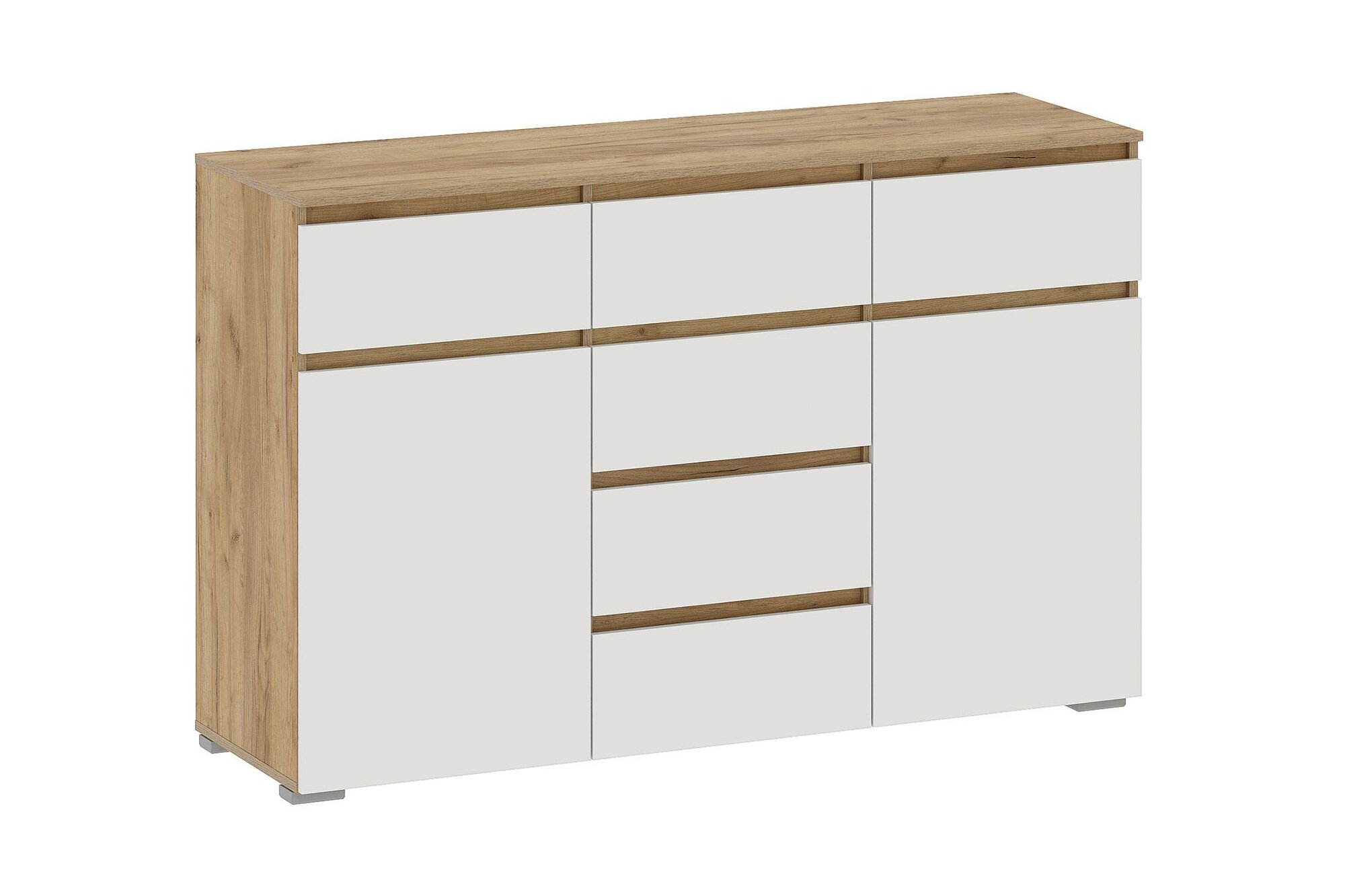 Комод для одежды Нонтон Инта, 150.2x46x95,8 см, Дуб золотой / Белый