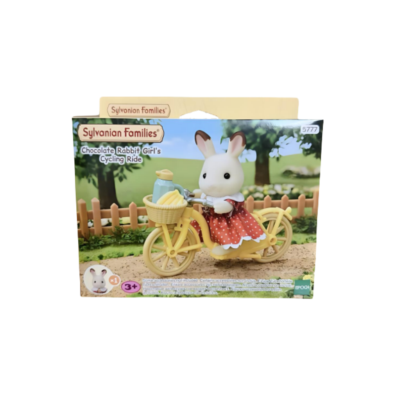 Игрушечная фигурка Sylvanian Families Chocolate Rabbit Sister and Bicycle
