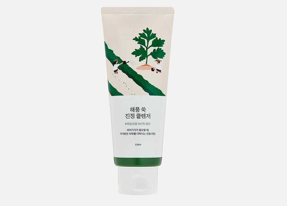 Очищающая пенка для лица Round Lab MUGWORT CALMING CLEANSER, 150 мл