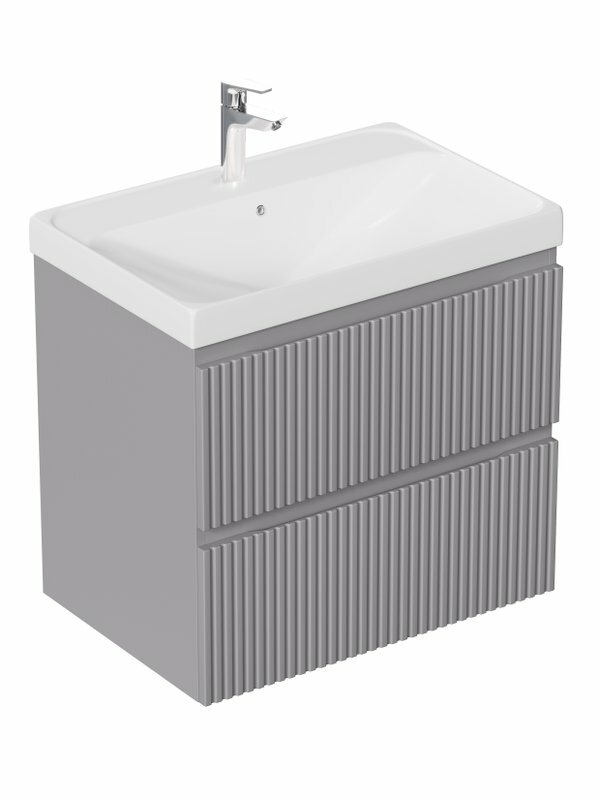 Тумба с раковиной Aquanet Джейн 2.0 60 подвесная, графит, раковина 00333266 60