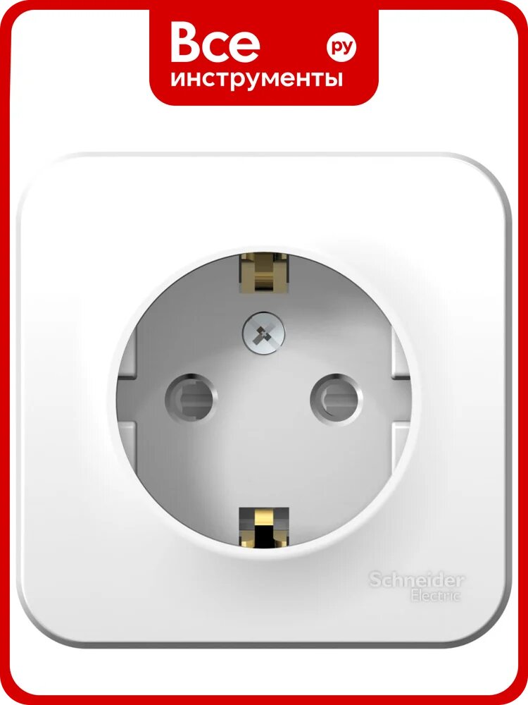 Наружная розетка Systeme Electric Blanca Белый, с заземлением, со шторками, 16А, 250В SE BLNRA011111