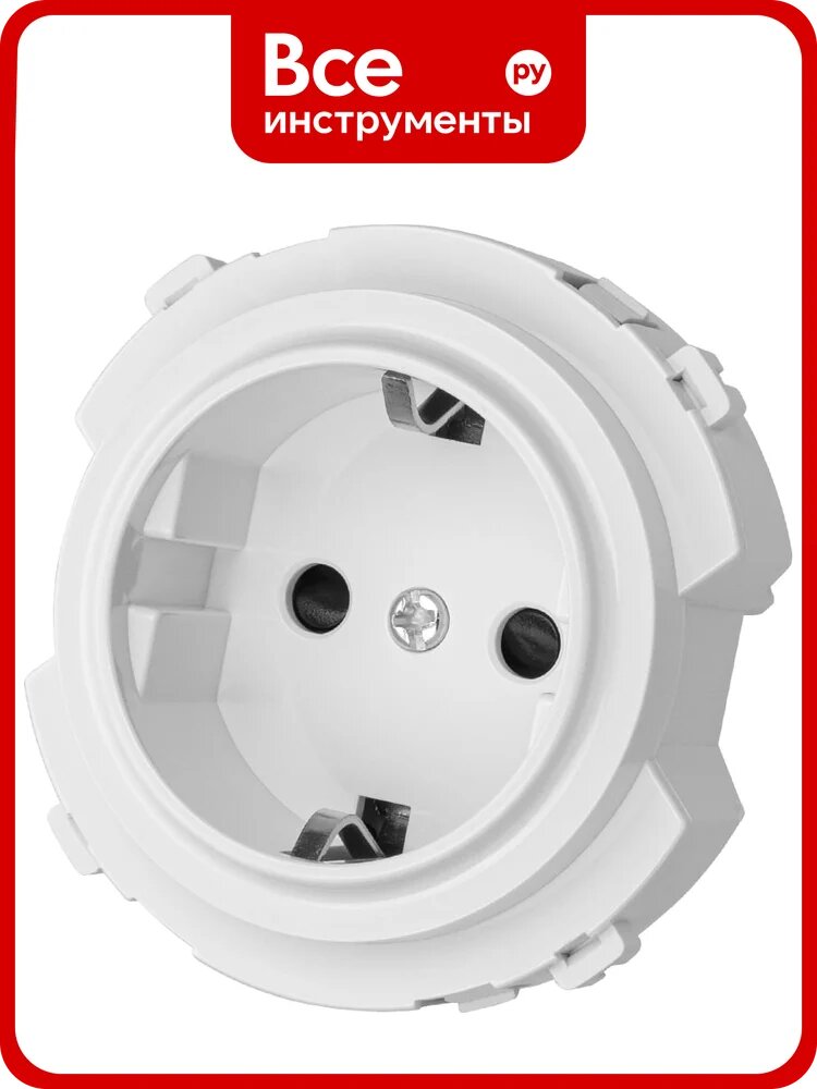 Розетка TDM ELECTRIC 2п+з 16а 250в с защитными шторками белая, "байкал" SQ1819-0007, белая