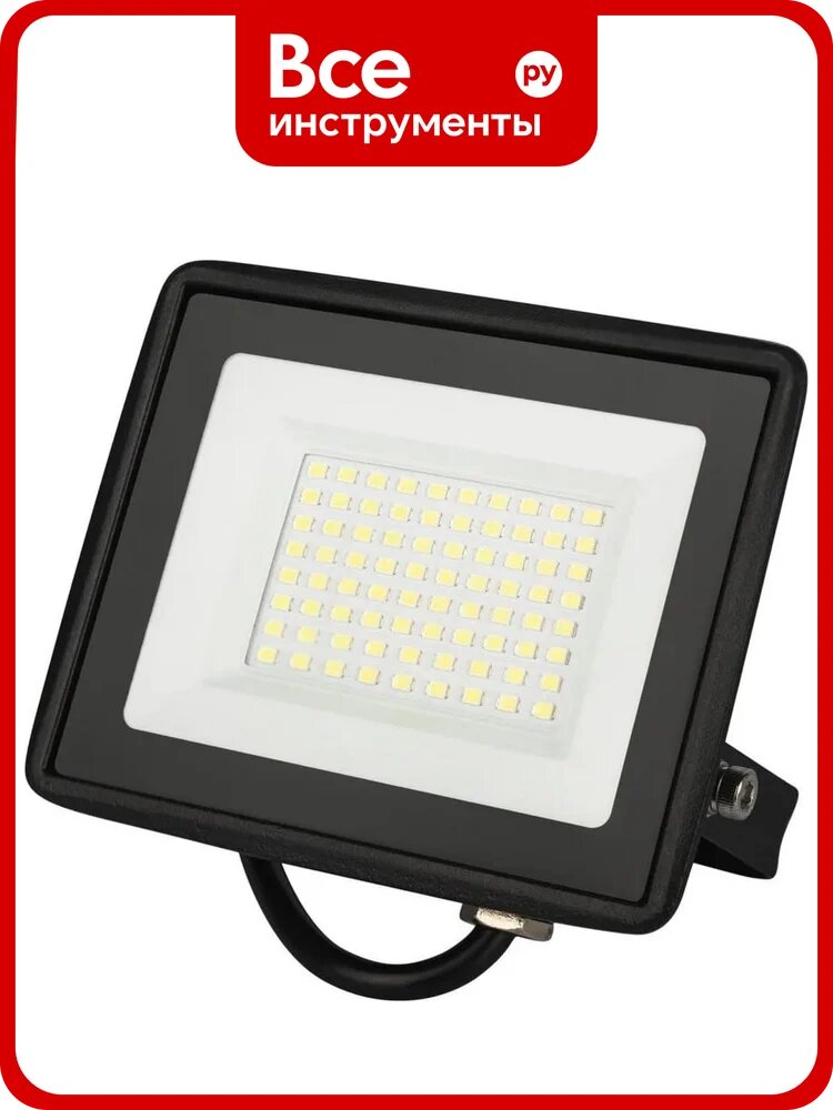 Прожектор светодиодный уличный ЭРА RED LINE LPR-024-050 50Вт 6500К 4000Лм IP65 Б0059614 алюминиевый корпус холодный свет
