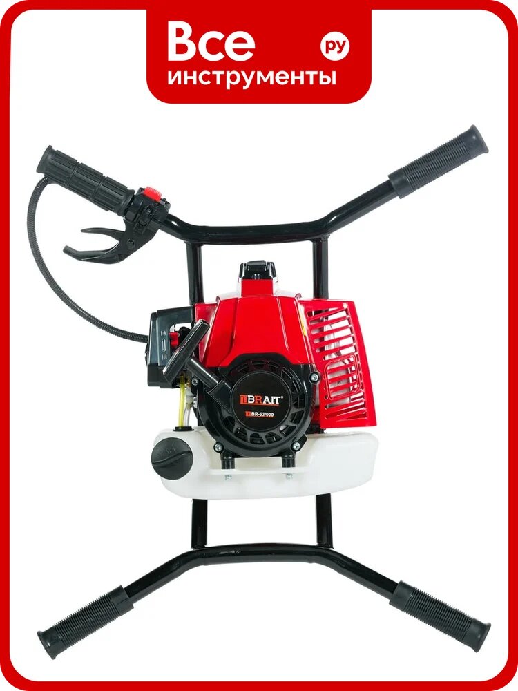 Мотобур BRAIT BR-63/000 без шнека 08.01.002.019, двухтактный двигатель, прочная металлическая конструкция