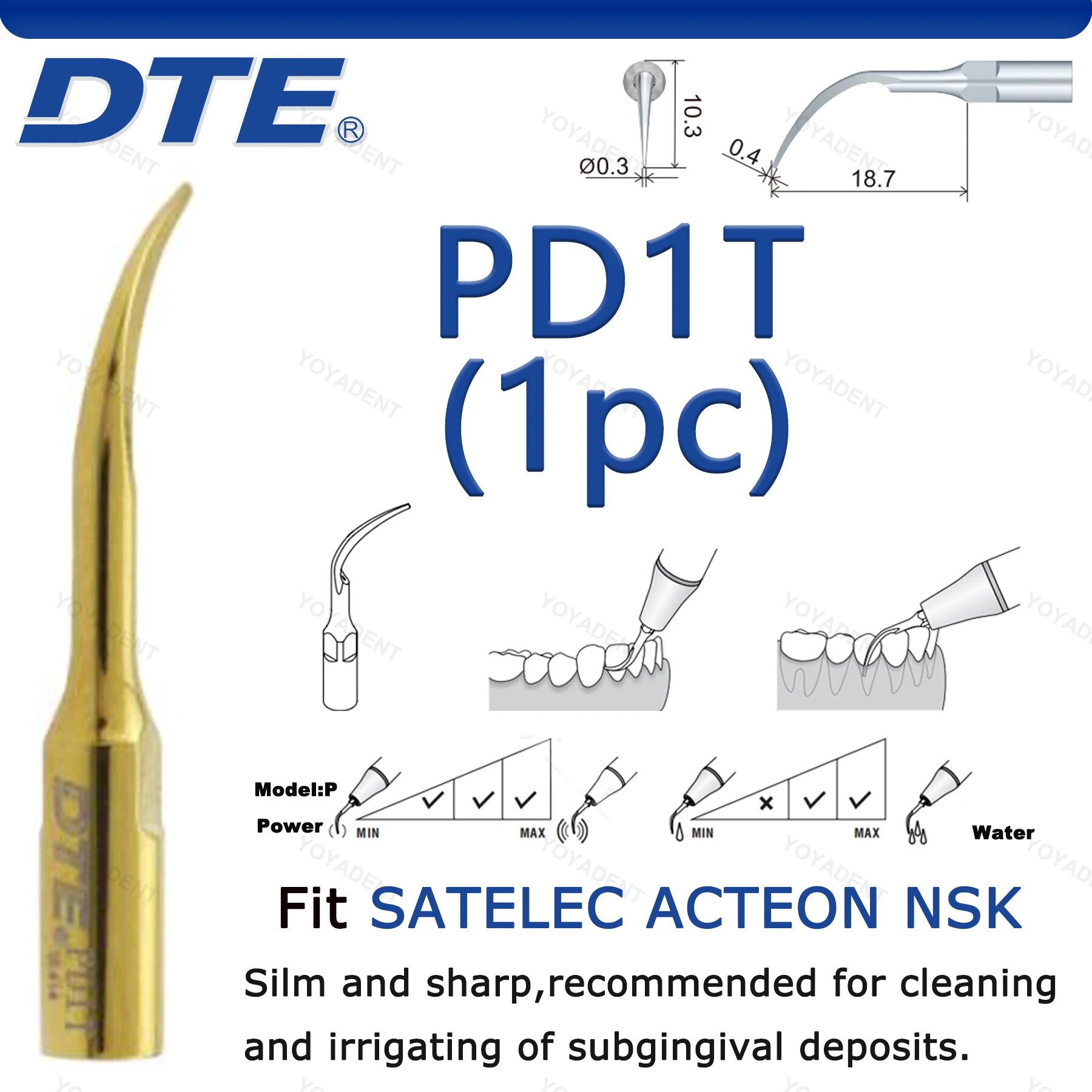 Наконечник для скалера DTE PD1T (1pc)