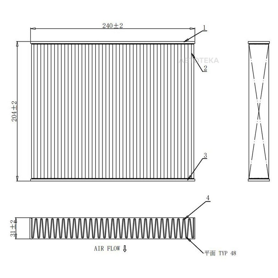 Фильтр салона Aito M5 (22-)/Seres M5 (23-) CARVILLE RACING CRV55283