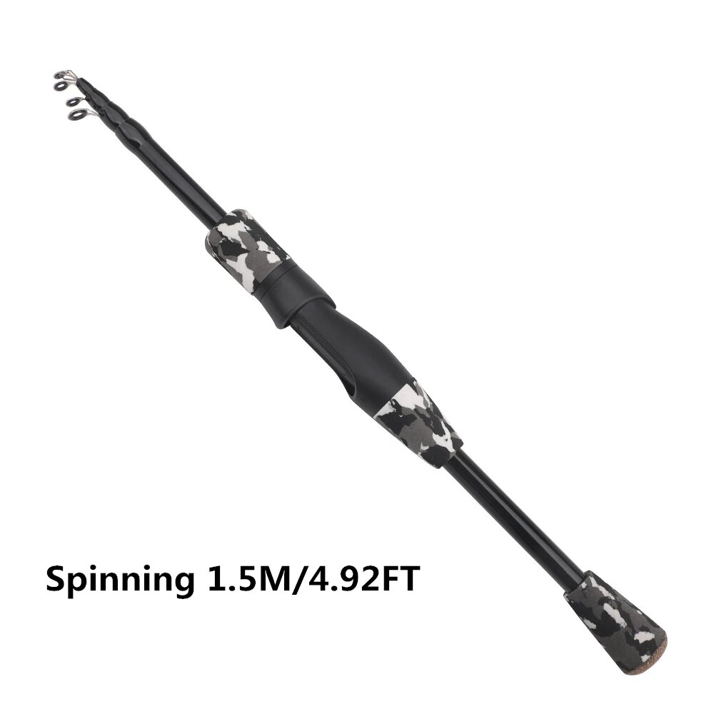 Спиннинговая удочка телескопическая 1.5м BLACK