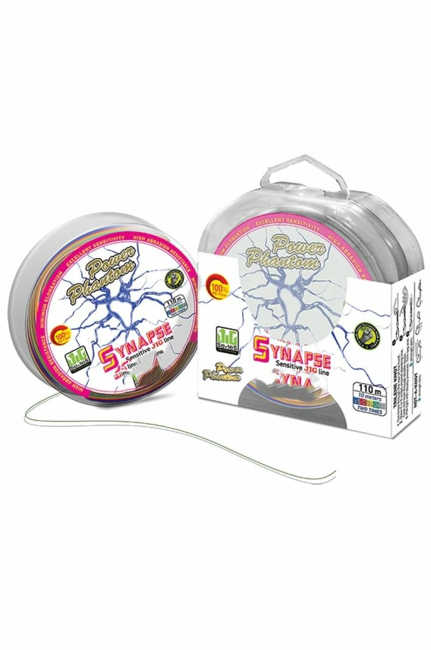 Плетеный шнур от фирмы Power Phantom "Synapse", четырёхжильный, мультиколор, размер 110м, диаметр 0,18мм, вес 12.7кг