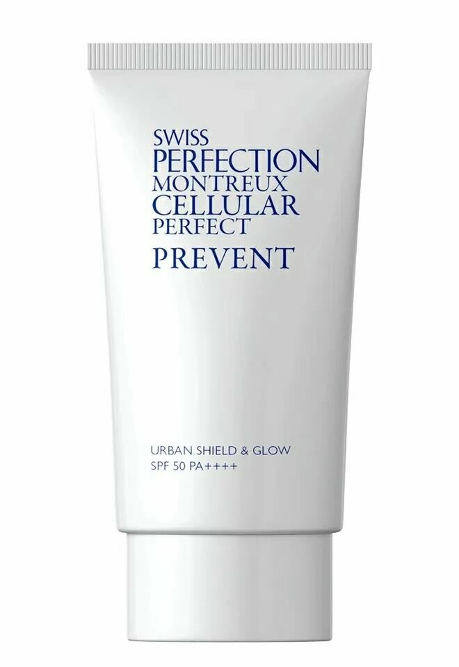 SWISS PERFECTION MONTREUX Urban Shield & Glow Флюид SPF 50 с защитой от загрязнений и тонирующим эффектом 50 мл