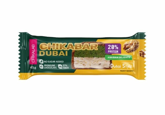 Chikalab Батончик протеиновый Dubai, 45 г, 6 шт