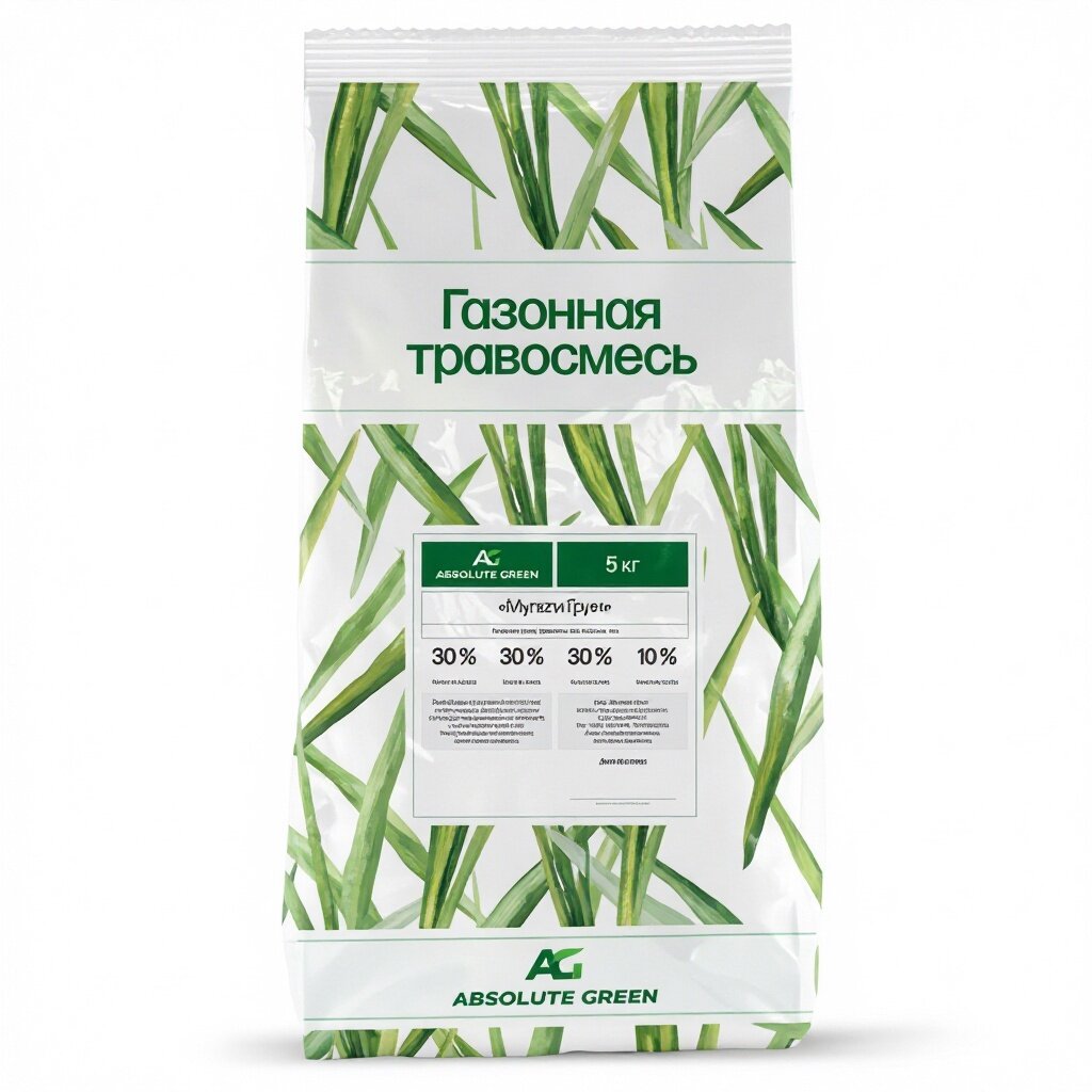 Газонная травосмесь, семена газонной травы Мульти Грин, 5 кг.
