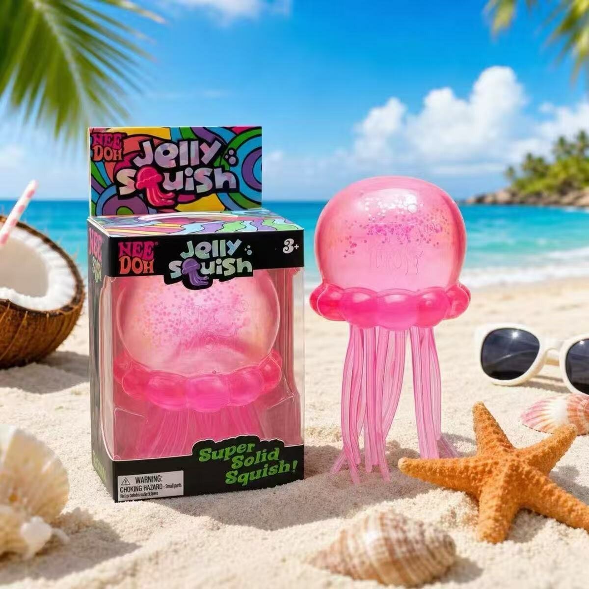 Игрушка-антистресс Jelly Squish "Декомпрессионная Медуза", цвет розовый