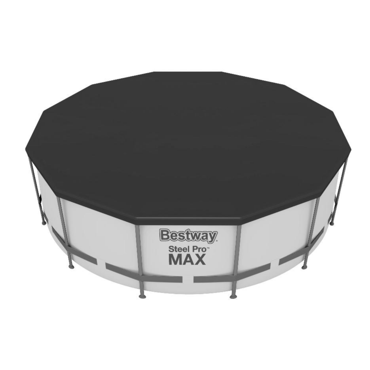 Тент для бассейна BestWay 58037 BW для круглых каркасных и надувных бассейнов, ПВХ / винил, черный