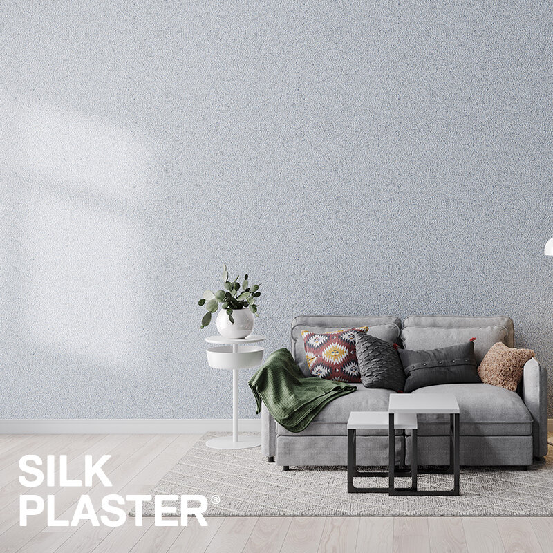 Жидкие обои серые Silk Plaster Мастер Шёлк 125