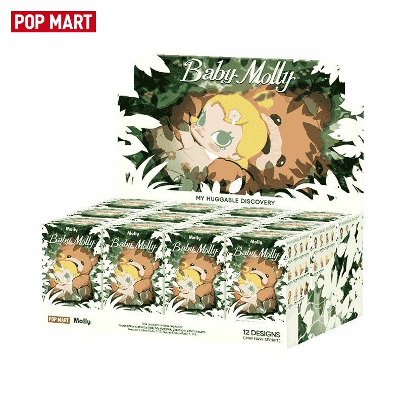 100% Original оригинал Коллекционная POP MART - Baby Molly My Huggable Discovery Series, Подарки, Набор (12 шт)