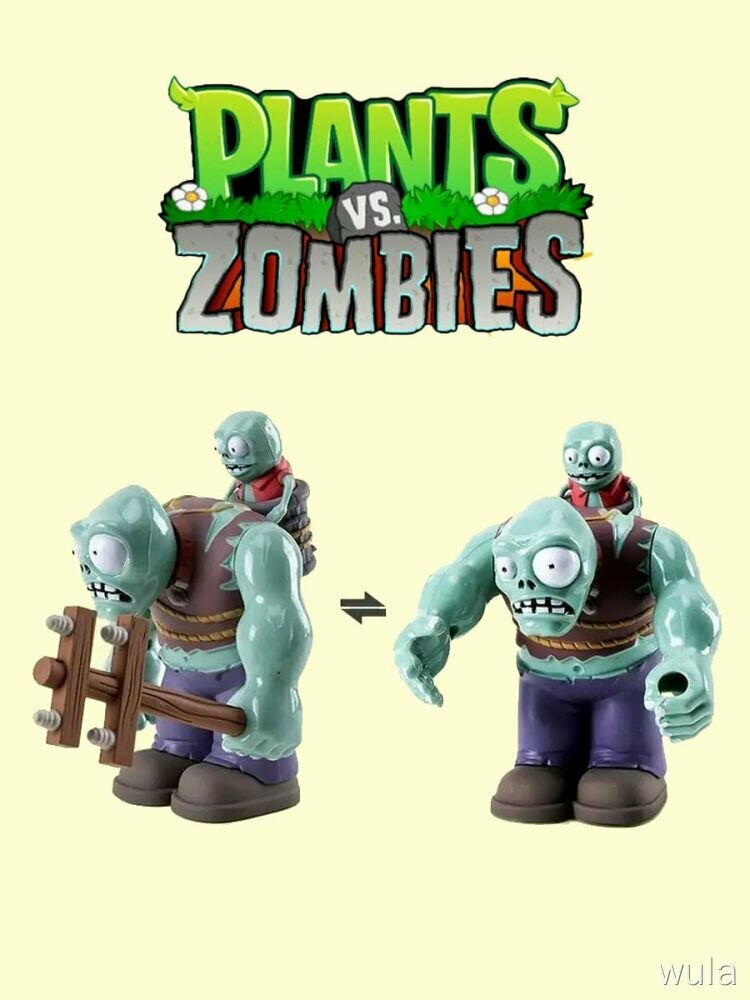 Гигант Зомби, Plants vs. Zombies, фигурка с маленьким зомби на плечах и деревянным оружием, для детей, игрушка