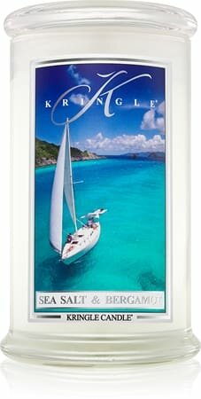 Свеча kringle candle sea salt & bergamot, 623 г