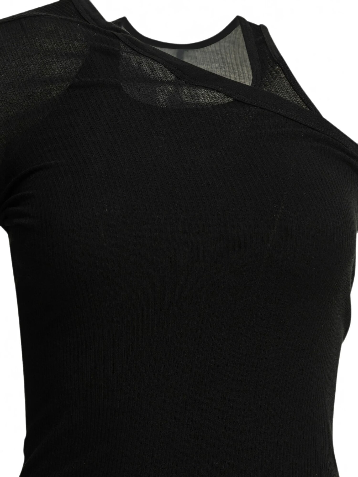Топ Rick Owens One-shoulder ribbed top, размер 38 — фото 1