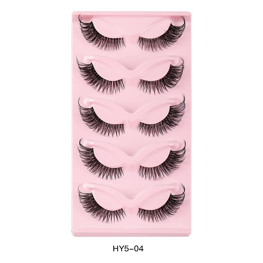 5 Pairs Cat Eye Lashes Fake Eyelashes Natural long Lashes HY5-4