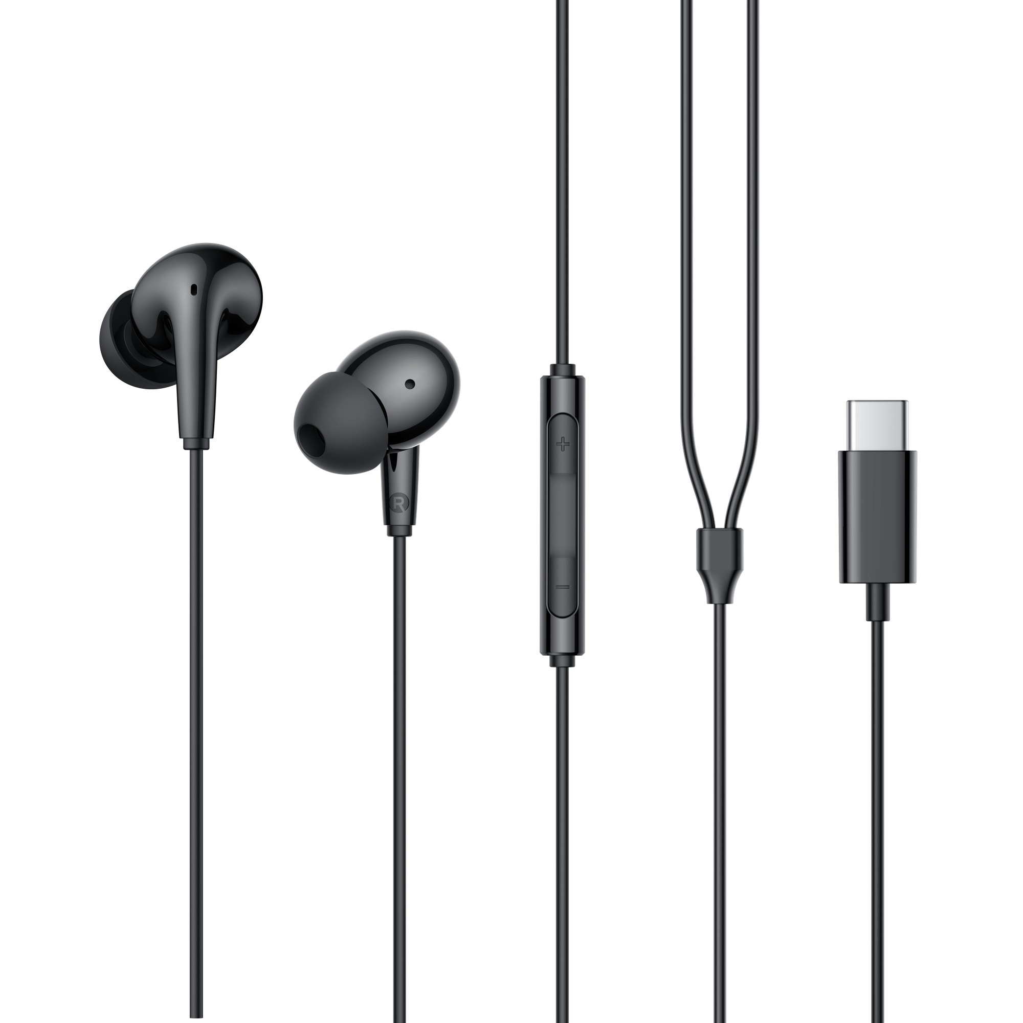 Наушники EDIFIER P230 USB-C Чёрный, проводные, IP54, пульт управления на кабеле — фото 1