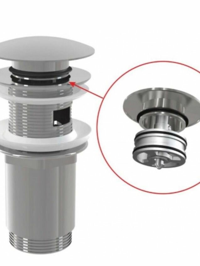 Alcaplast A392C Донный клапан сифона для умывания Click/Clack