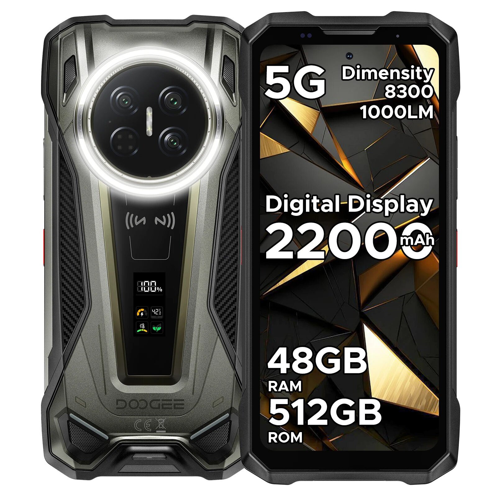 DOOGEE V Max 2, 6,78” FHD, 22000 мАч, 48 (16+32) ГБ + 512 ГБ, Android 16