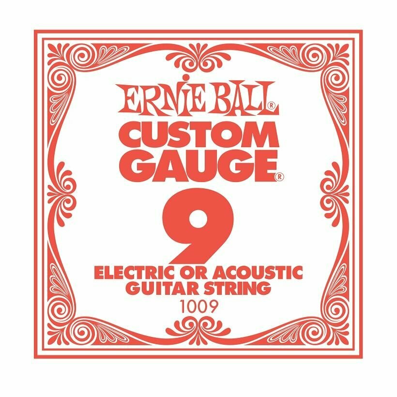 Ernie Ball 1009 Plain Steel .009 - Струна одиночная для акустической и электрогитары