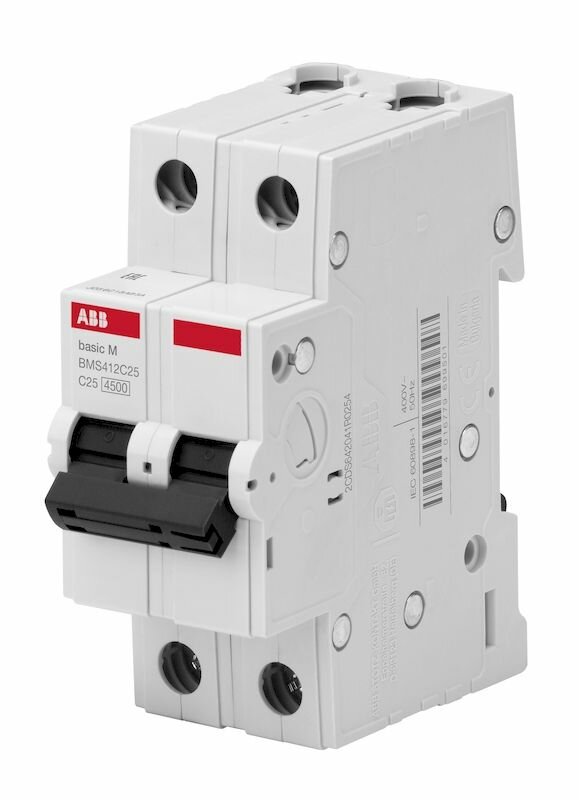 Автоматический выключатель ABB Basic M 40А 2п 4.5кА C, BMS412C40 2CDS642041R0404