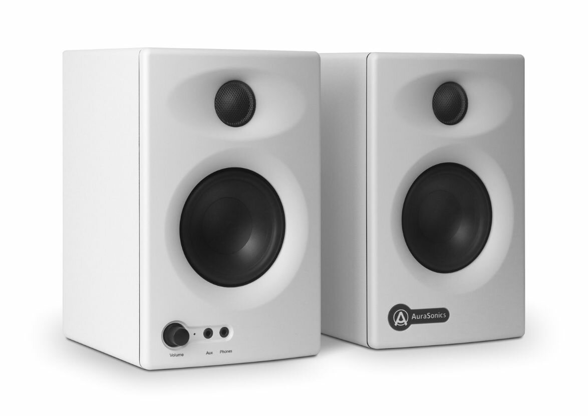 AuraSonics KN3.5BT-WH белые активные мультимедиа-мониторы (пара) НЧ3,5"+ВЧ1" 2x30Вт 80-20000Гц 100дБ, Bluetooth 5.3