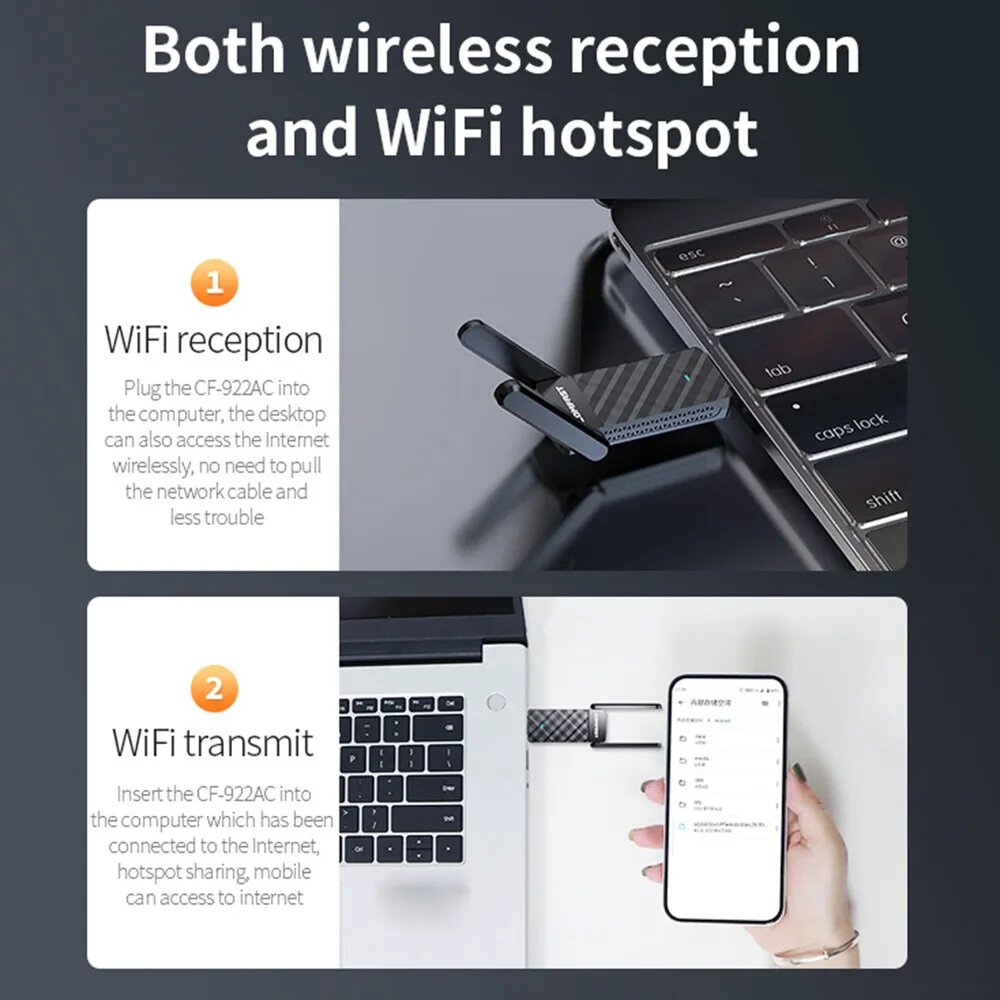 COMFAST922AC USB3.0 Адаптер Wi-Fi — фото 1