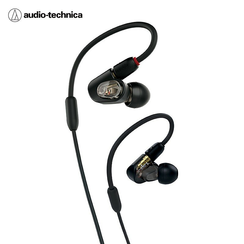 Наушники Audio-Technica ATH-E50 с одним динамическим драйвером HIFI и трехполосной эквалайзером Цвет：E50 Professional